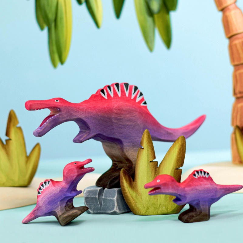 Wooden Spinosaurus Set | Handcrafted Eco-Friendly Toys | Bumbu Toys