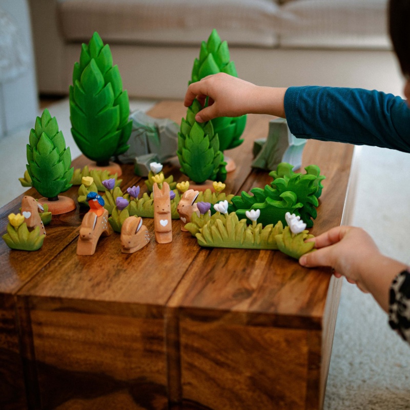 Curious Rabbit Wooden Toy | BumbuToys' Playful Wildlife Series