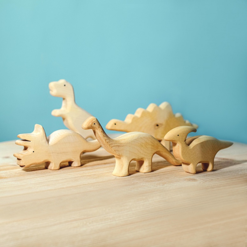 Handcrafted Wooden Brontosaurus Dinosaur Toy | BumbuToys