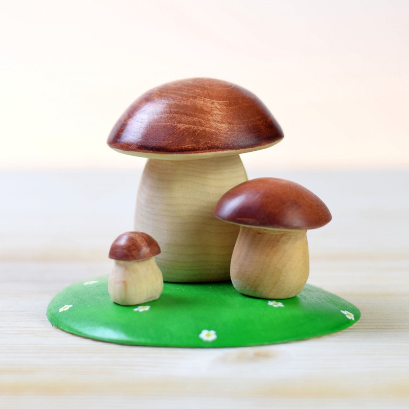 Bumbutoys Mushroom Set | Handcrafted Wooden Toys for Imaginative Play