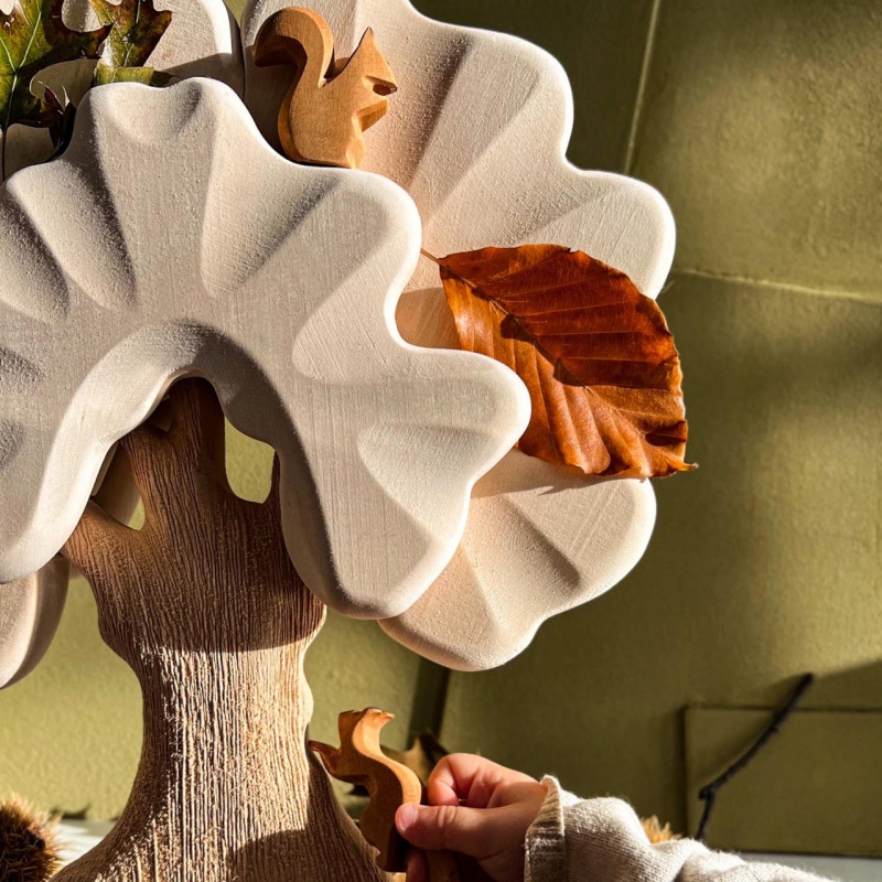 Squirrel Sitting Toy | Handcrafted Nature Toy for Imaginative Play