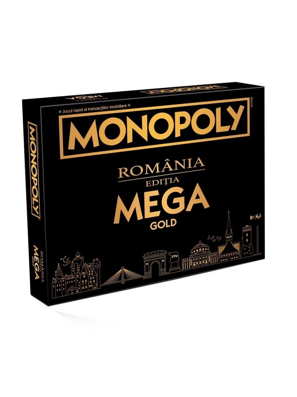 Joc Monopoly Mega Gold - Romania, limba romana, supradimensionat, 2-6 ...