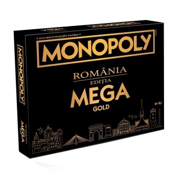 Joc Monopoly Mega Gold - Romania, limba romana, supradimensionat, 2-6 ...