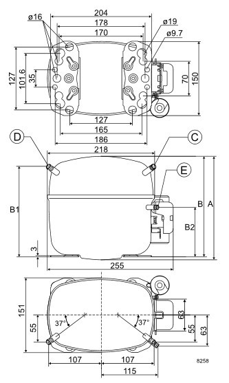 Compresor SC15G Danfoss