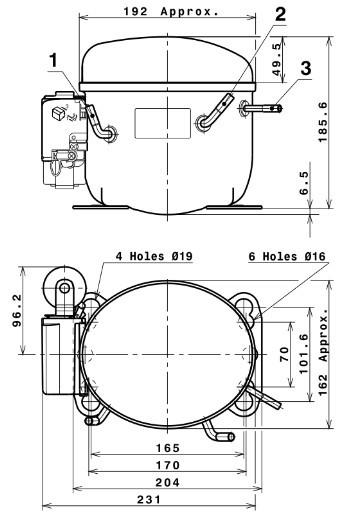 Compresor Cubigel GL90TB