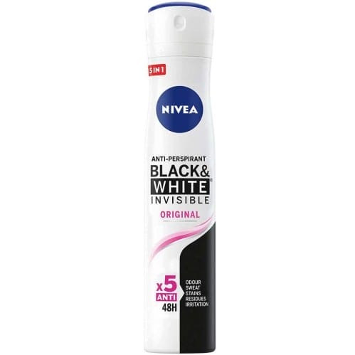 Nivea Invisible for Black & White Clear deodorant anti-perspirant spray ...