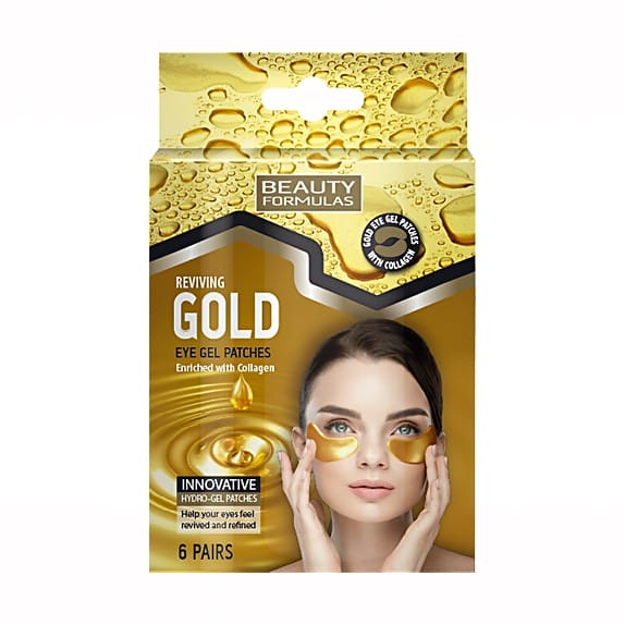 Patch-urile de gel BEAUTY FORMULAS Gold Eye Gel Patches 6 perechi