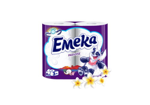 Hartie Igienica Emeka Paradise 3 straturi 4 role