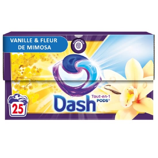 Detergent capsule Dash Tout-en-1 Pods Vanille & Fleur de Mimosa 25 buc ...