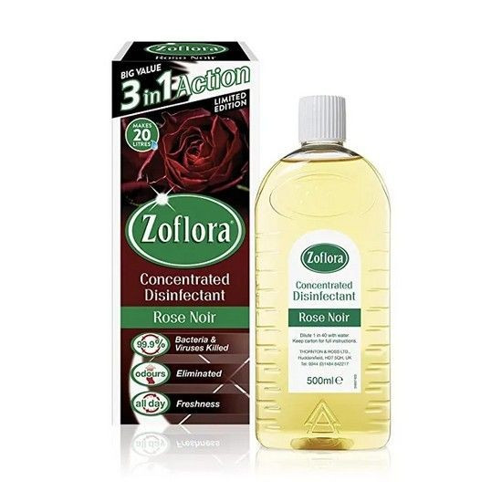 Solutie multi-suprafete Zoflora Rose Noir 3in1 Action concentrat 500 ml