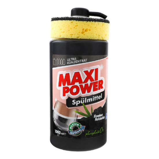 Detergent de vase ultra concentrat, Maxi Power Carbune Activ & Bambus, 1000 ml