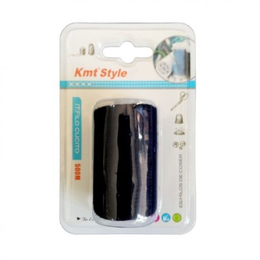 Ata de cusut 500 m, negru Kmt Style