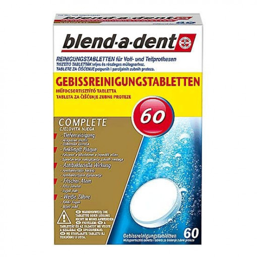 Tablete efervescente pentru curatarea protezei dentare Blend-a-dent ...