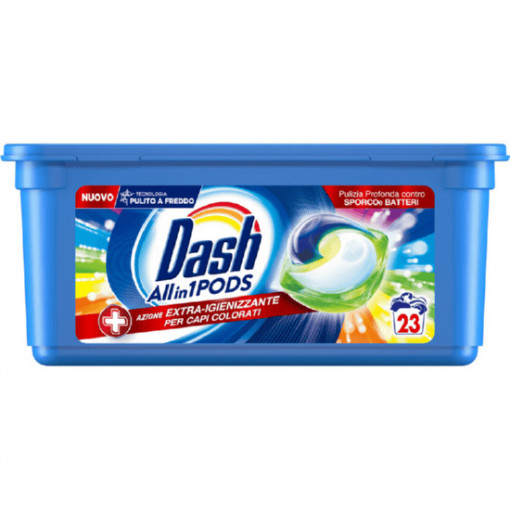 Detergent capsule color Dash Allin1 Pods + Azione Extra Igienizzante ...