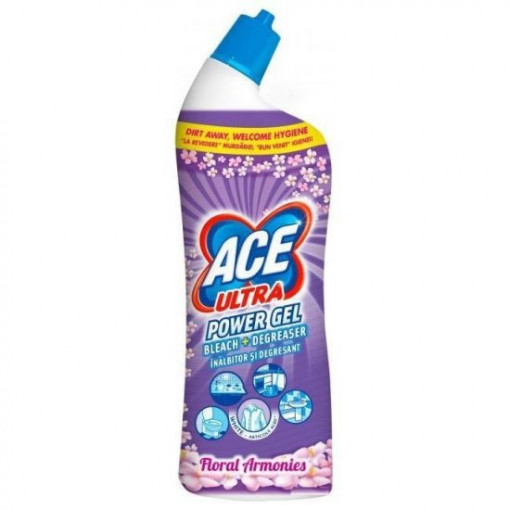 Ace Power Gel Floral inalbitor si degresant 750ml