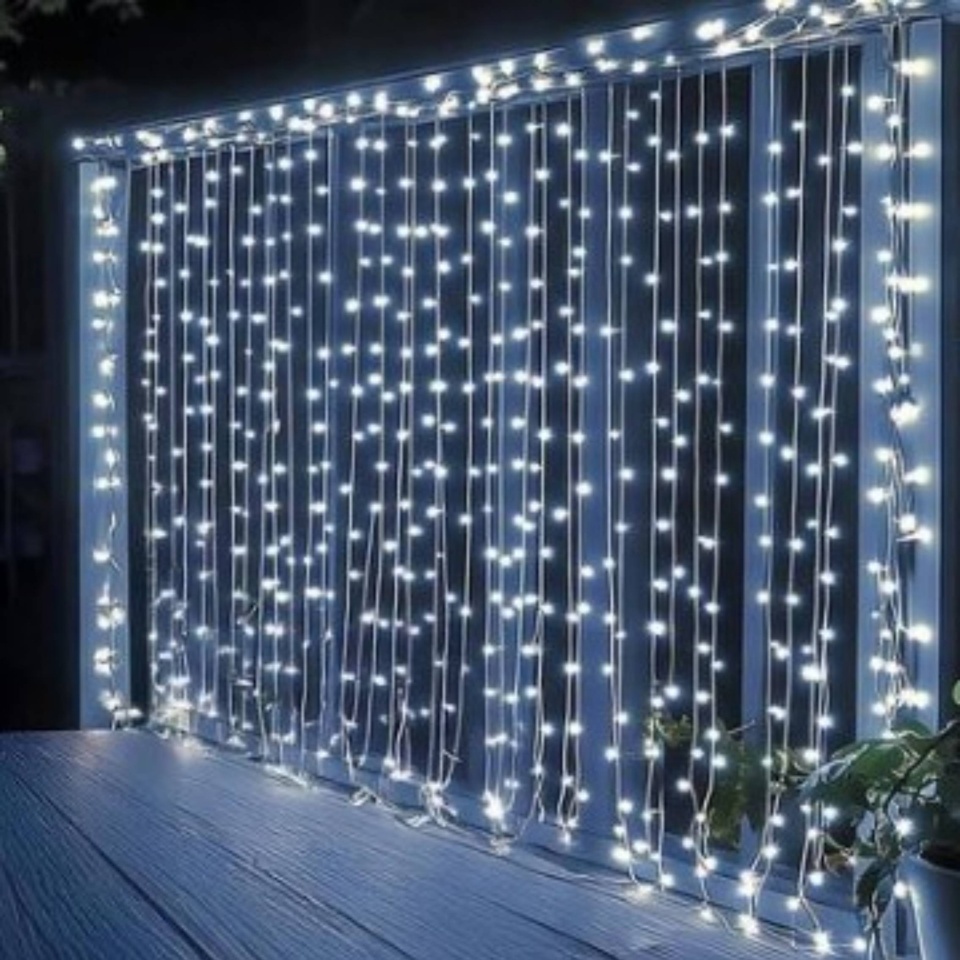 Instalatie perdea de exterior cu Flash, 6m x 2m, fir gros, interconectabila