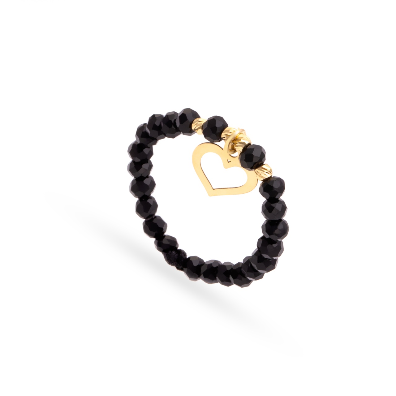 Inel cu snur si Infinit din Aur 14K + bilute