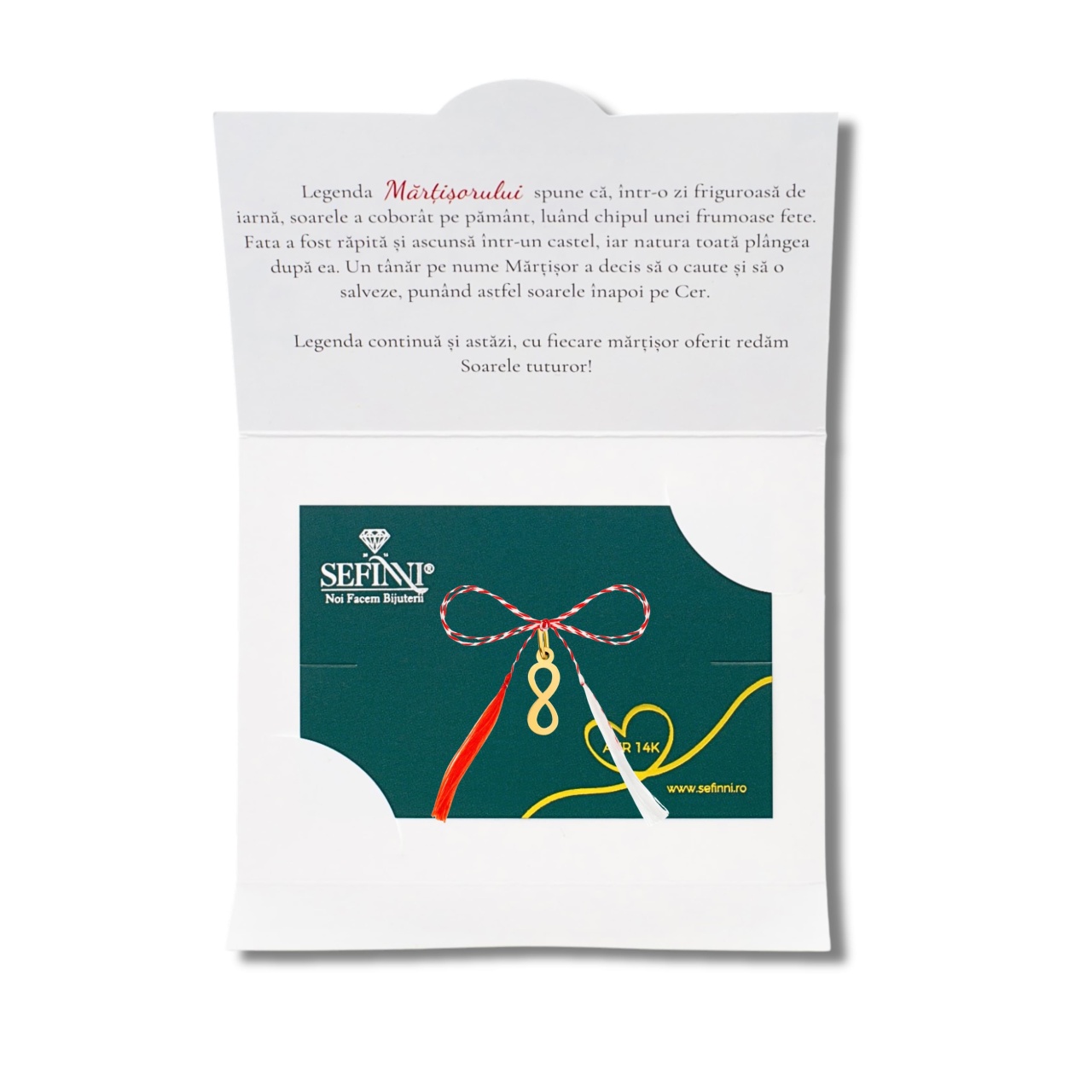 Mărțișor tip Pandantiv - Infinit din Aur 14K