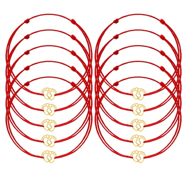 Engros Lot 10 brățări Talpite Bebe Clasic Collection din Aur 14K