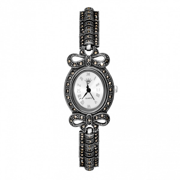 Ceas din Argint 925 cu marcasite 35.80g