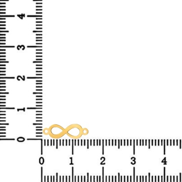 Link din aur 14k - pentru bratara - infinit cu gaicute