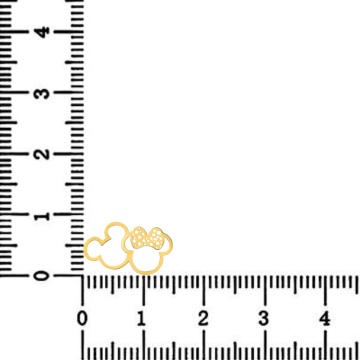 Link din aur 14k - pentru bratara - soricei desene animate