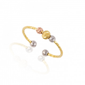 Inel din argint 925 placat cu aur 4.45g