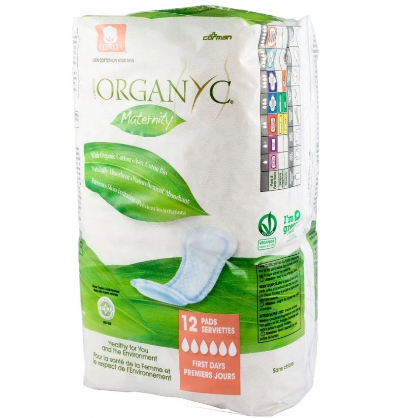 Absorbante intime Organyc din bumbac 100% organic, pentru perioada de ...