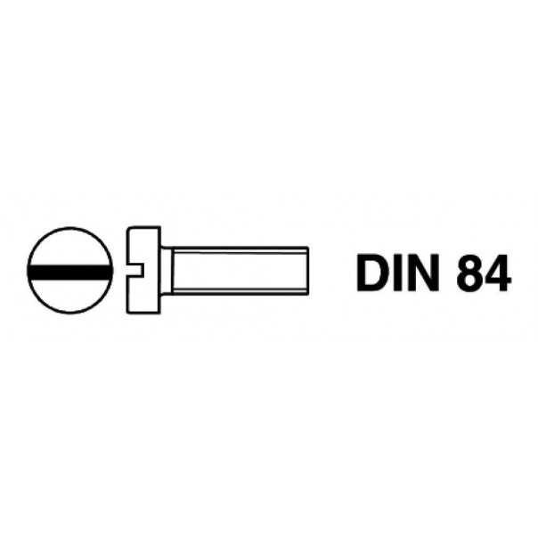 Surub cu cap cilindric din otel, cap linie, M2.5x8mm (20 buc)