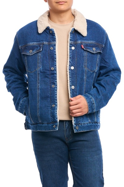 Geaca de blugi imblanita, Sara, indigo