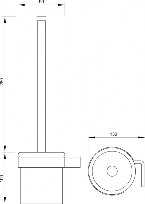 Držač wc četke CONCEPT ELEGANTE zidni Držač wc četke CONCEPT ELEGANTE zidni