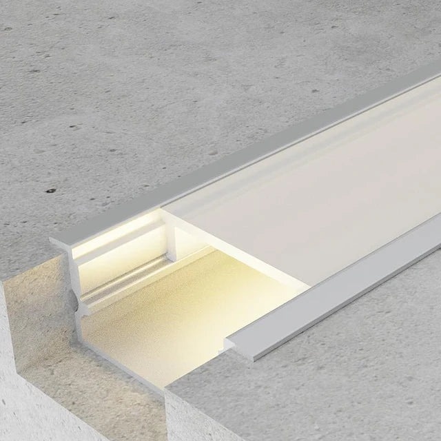 Profil LED Încastrat – Aluminiu, 20 × 10 mm, 2 m