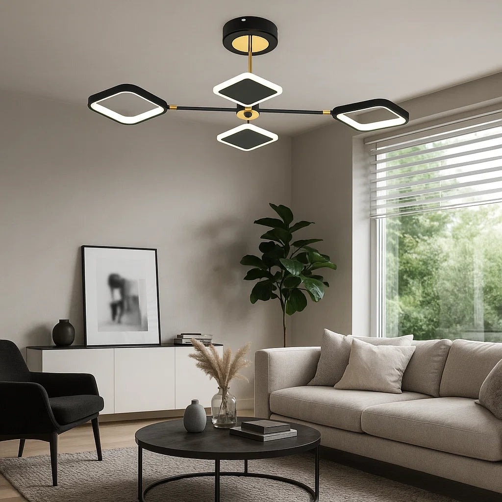 💡 Lustra LED SX8720B/4 – Geometrie Modernă și Lumină Reglabilă