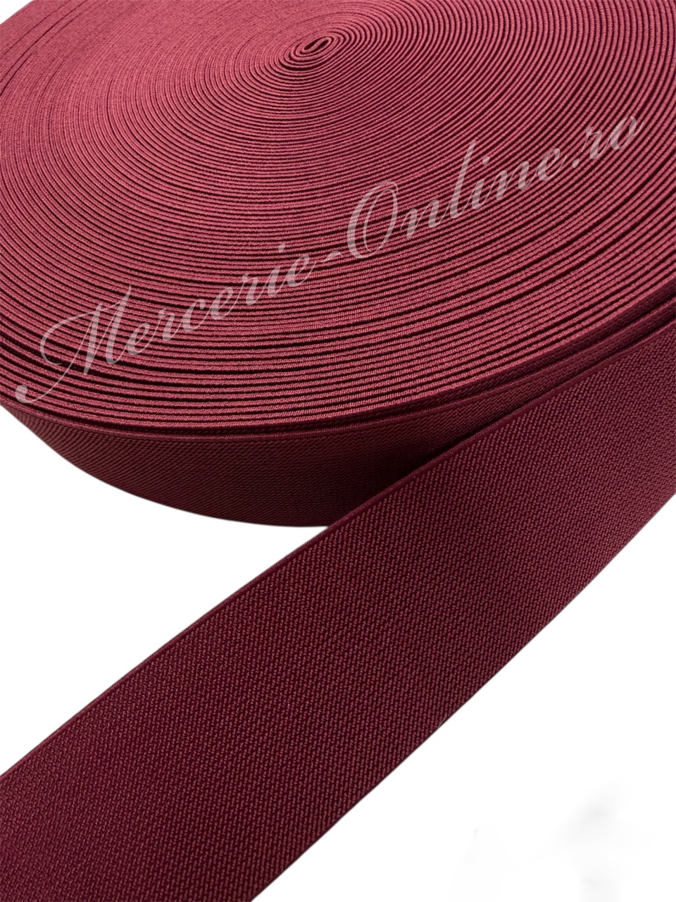 Elastic Lat Colorat, Grena, 60mm (la metru) Cod:1155