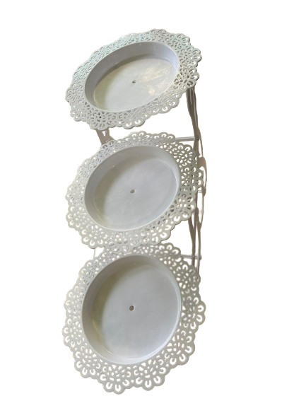 Fructiera etajata cu 3 nivele, pentru prajituri, torturi, fructe ...