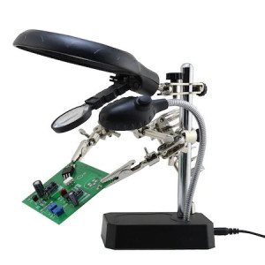 Set Lupa 5, cu LED si Stand de lipit, Reparare Instrumente