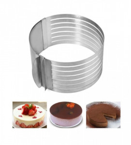 Inel ajustabil din inox, 6 spatii pentru feliere, argintiu, 24-30 cm, H ...