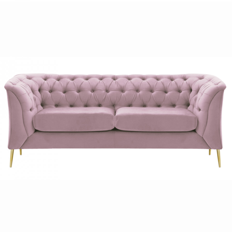 Canapea cu 2-locuri de lux, roz învechit, la comandă, NIKOL 2 ML