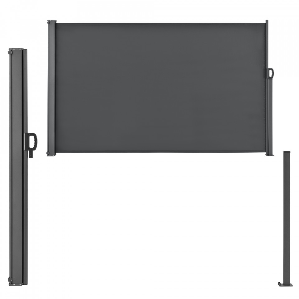 Paravan solar retractabil, 300 x 160 cm, gri - P56718027