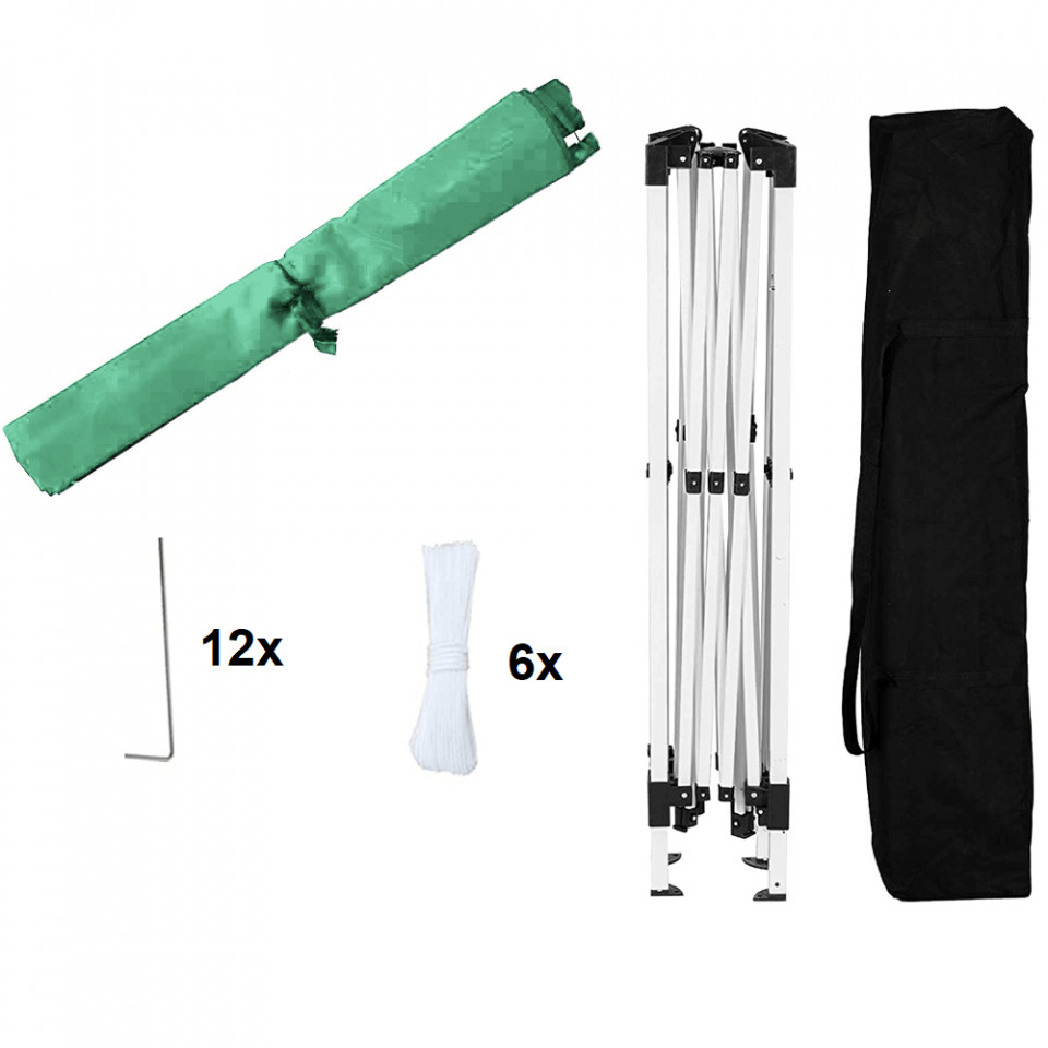 Pavilion de grădină pliabil, verde, 2x2 m - TP267781