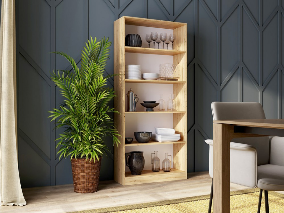 TERAAR109 - Raft, rafturi, biblioteca, 80 x 30 x 182 cm, Stejar Artisan ...