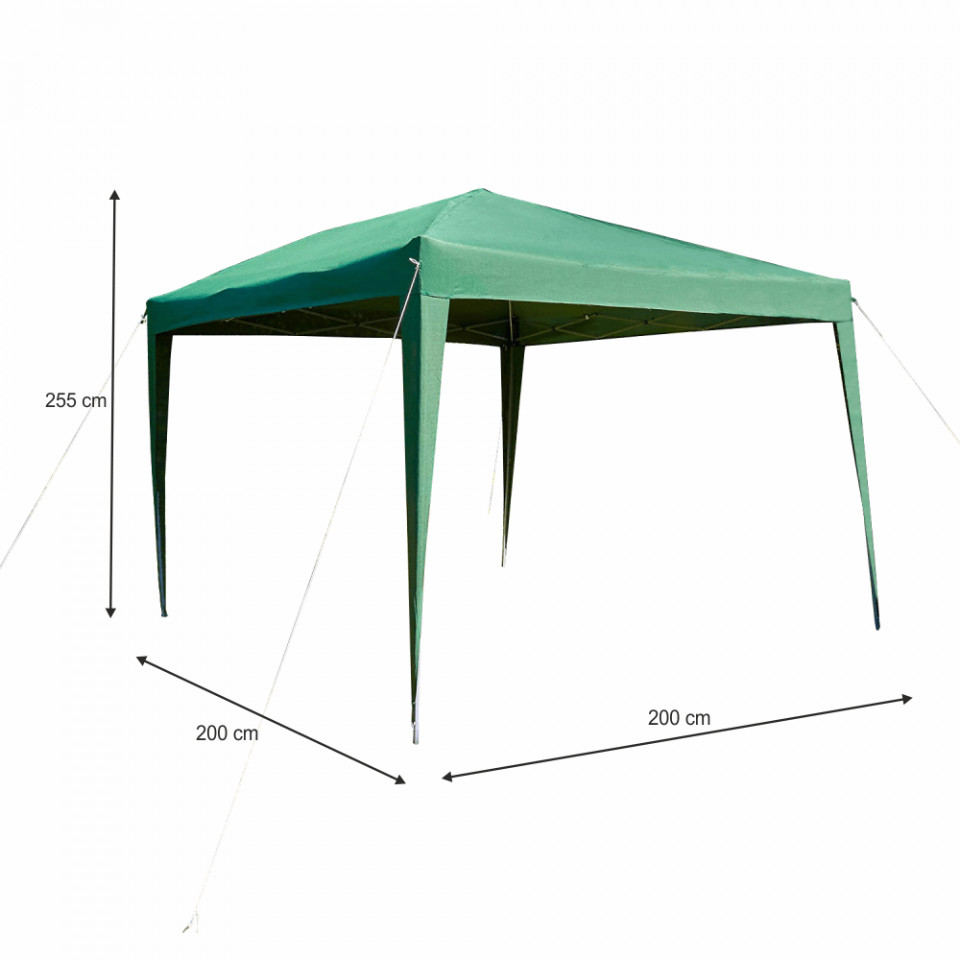 Pavilion de grădină pliabil, verde, 2x2 m - TP267781