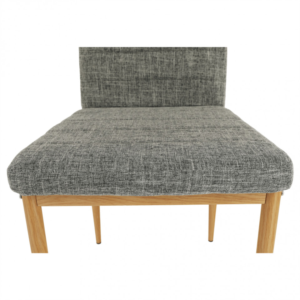 Scaun, material textil gri deschis/cadru metalic fag - TP203808