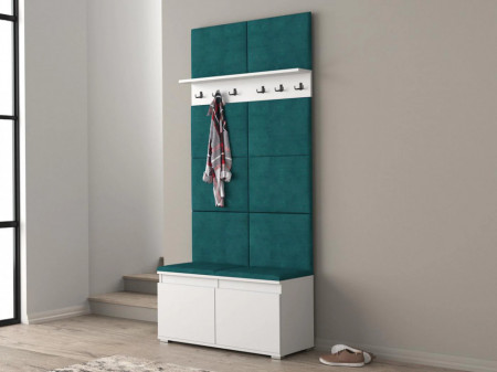 MBCUIA21 - Set Cuier hol, 100x37x214 cm - 3 agatatori haine, hol ...