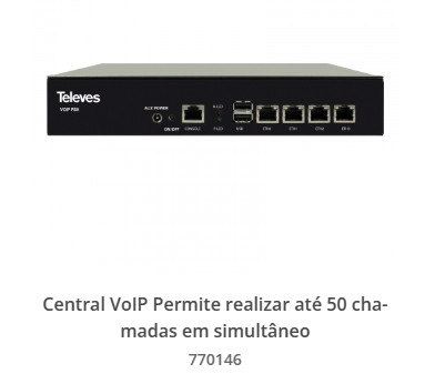 Central Telefónica PBX VOIP (até 50 chamadas em simultâneo)