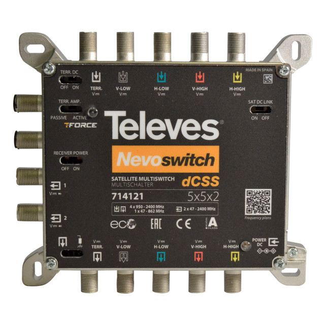Multiswitch dCSS 5x5x2 "F" Terminal/Cascata, Terrestre Passiva ...