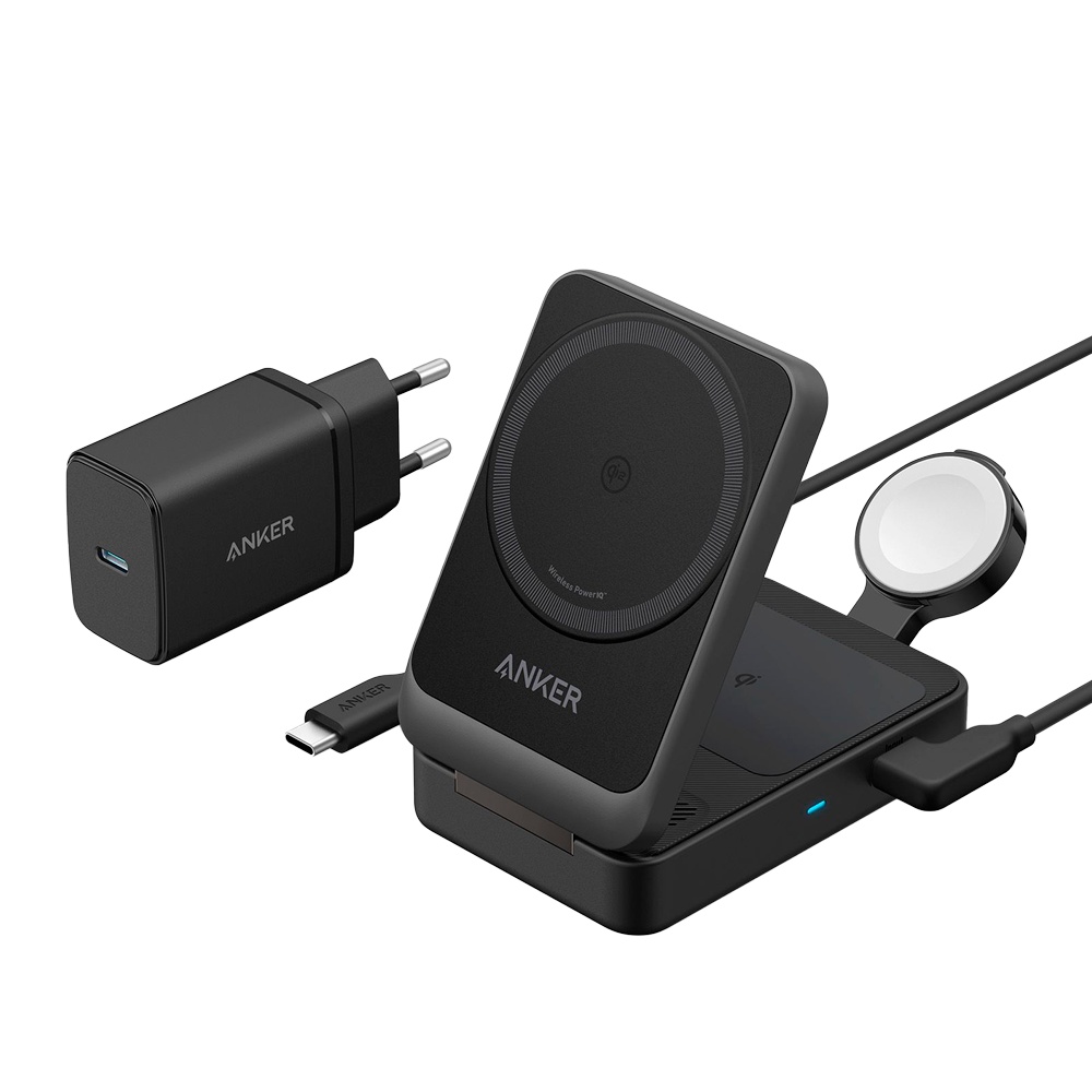 3 in 1 Anker Wireless Charger - Magsafe Technology - Quick Loading ...