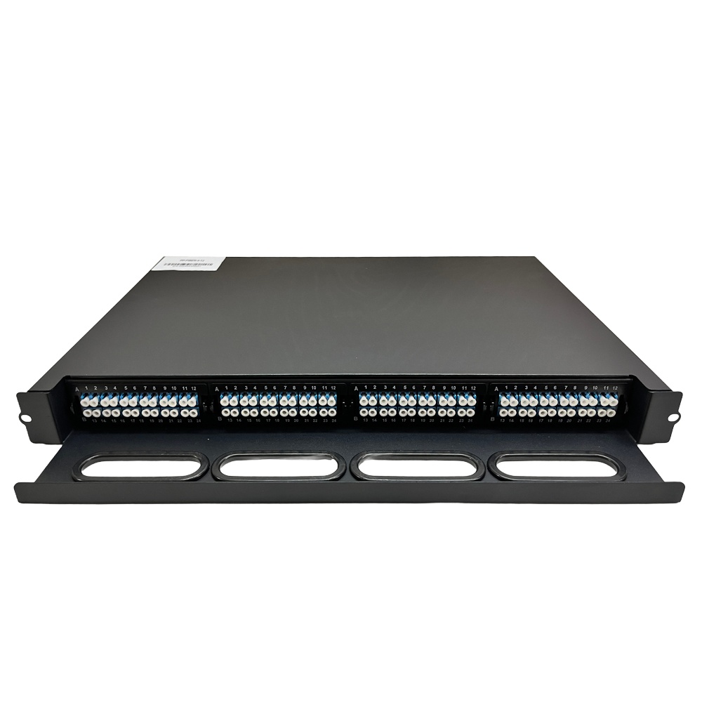 Patch panel de fibra - 48 puertos LC Duplex - 4 casetes con 12 ...