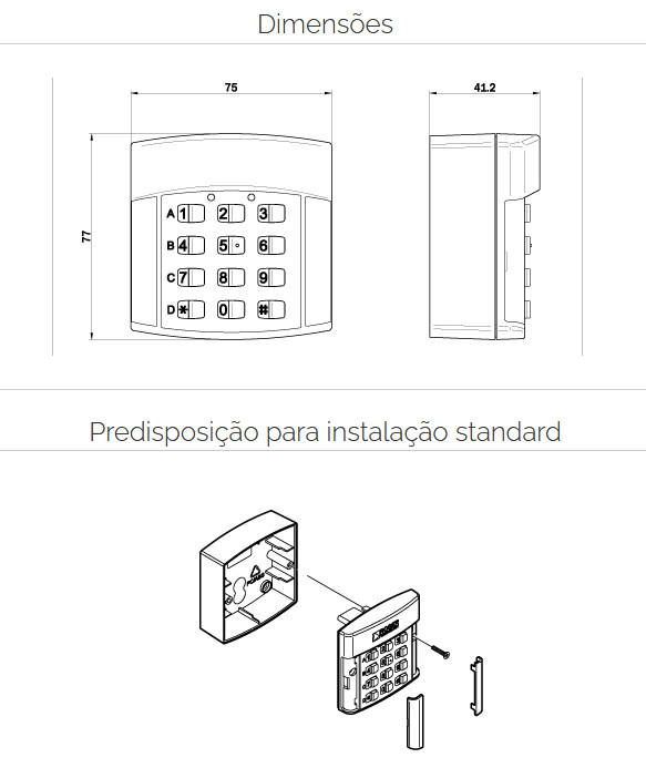 ROGER Teclado Exterior com Fios H85/TDS/E