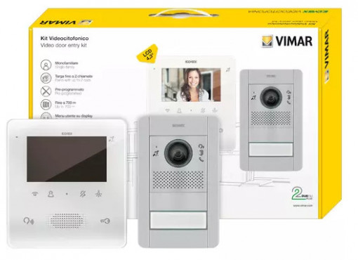 K7559G.01 Kit Videoporteiro Unifamiliar 4,3″ Due Fili Plus Vimar Elvox